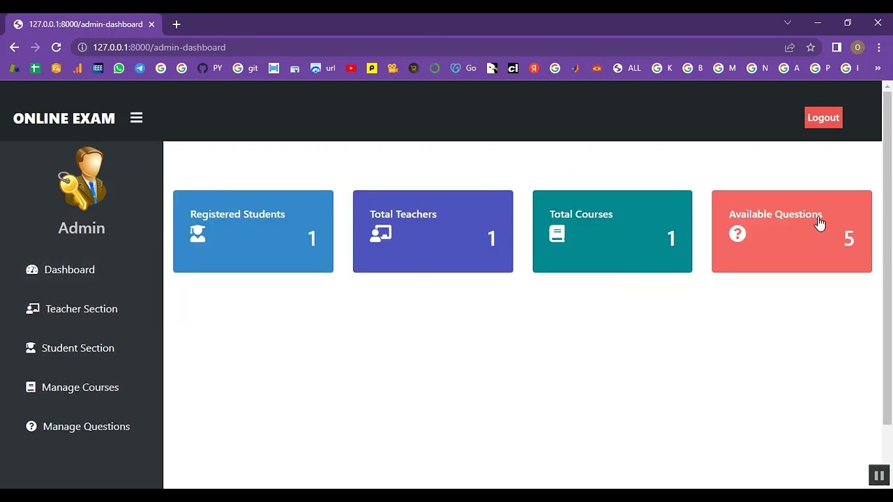 Online Examination Student in Django