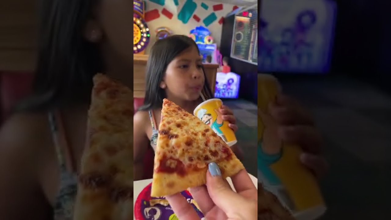 When you can't resist Chuck E Cheese's pizza.  #shorts #chuckecheese