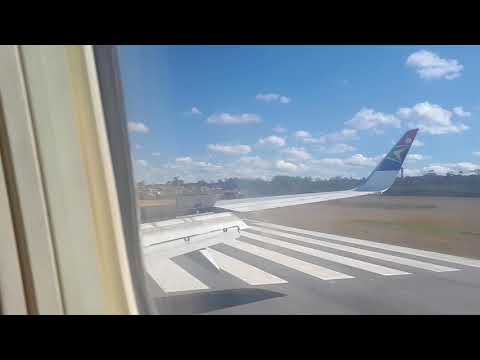 Hard landing at windy East London Airport.
