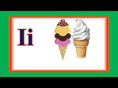 Letter I/I words for kids/I learning