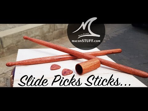 DIY Guitar Slide, Picks and Drumsticks from Rosewood