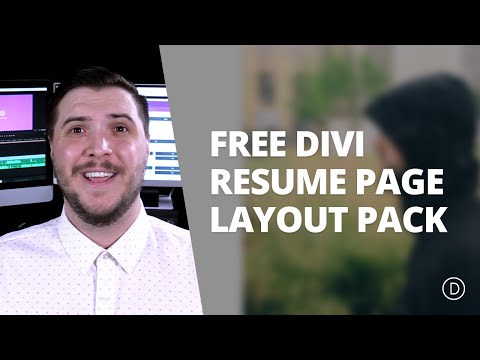 Free Divi Download: Resume Layout Pack