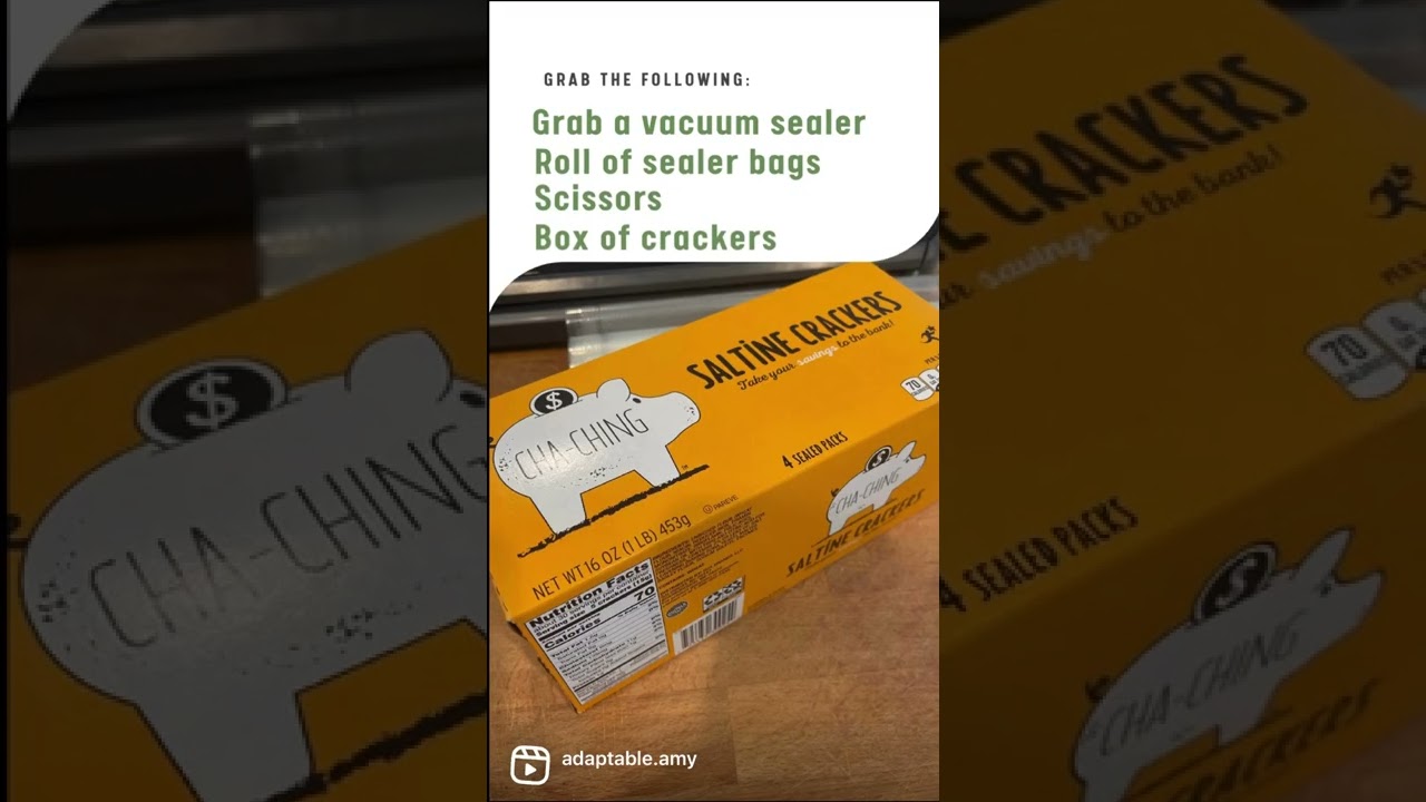 Super Quick Way to Vacuum Seal Crackers without a Jar
