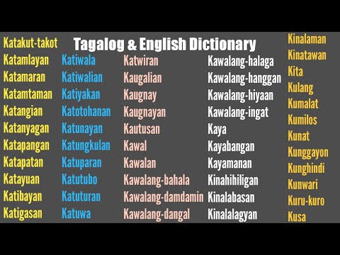 Common Filipino Words start with letter K #4 🇵🇠Tagalog and English