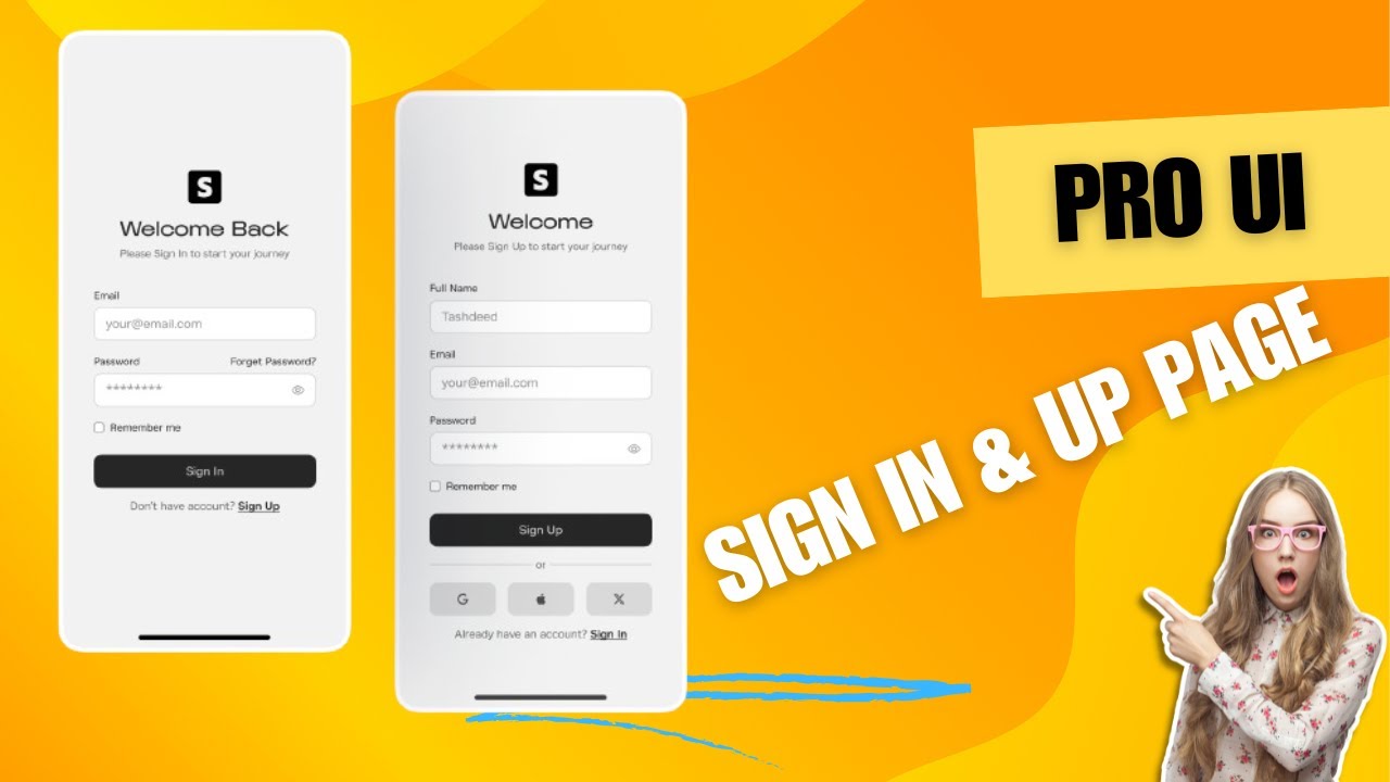 Pro Sign In & Up UI  Design | FlutterTutorial