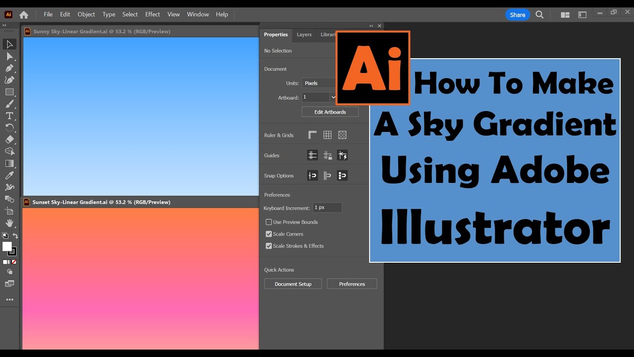 How to Make a Sky Gradient with Adobe Illustrator