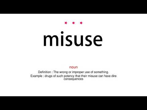 How to pronounce misuse - Vocab Today