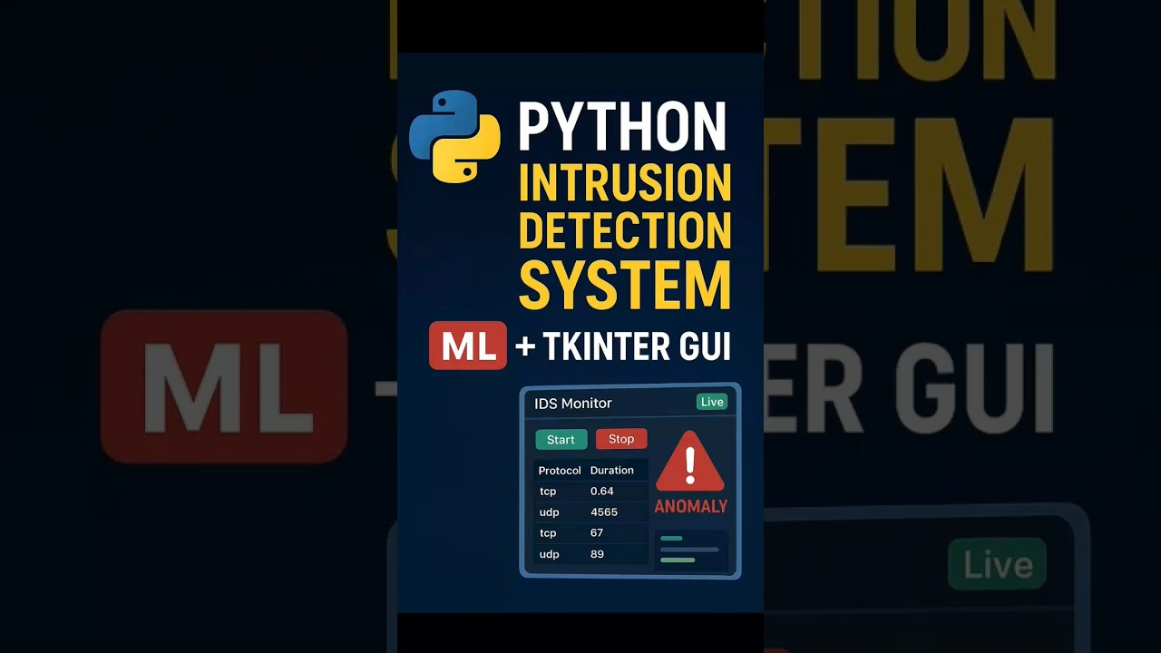🚀 Build a LIVE Intrusion Detection System in Python! Tkinter GUI + ML Isolation Forest  Demo Inside!