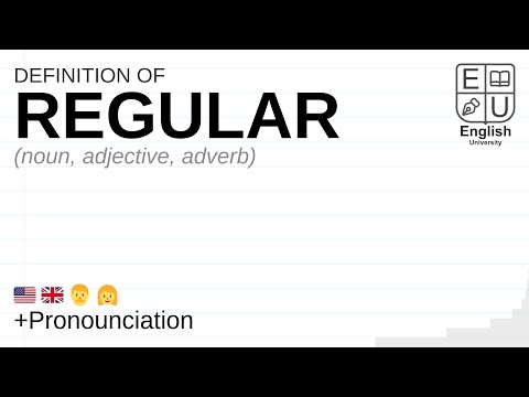 REGULAR meaning, definition & pronunciation | What is REGULAR? | How to say REGULAR