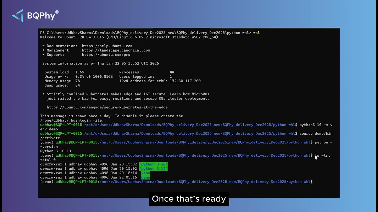 BQPhy Python SDK Demonstration