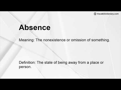 Absence Meaning
