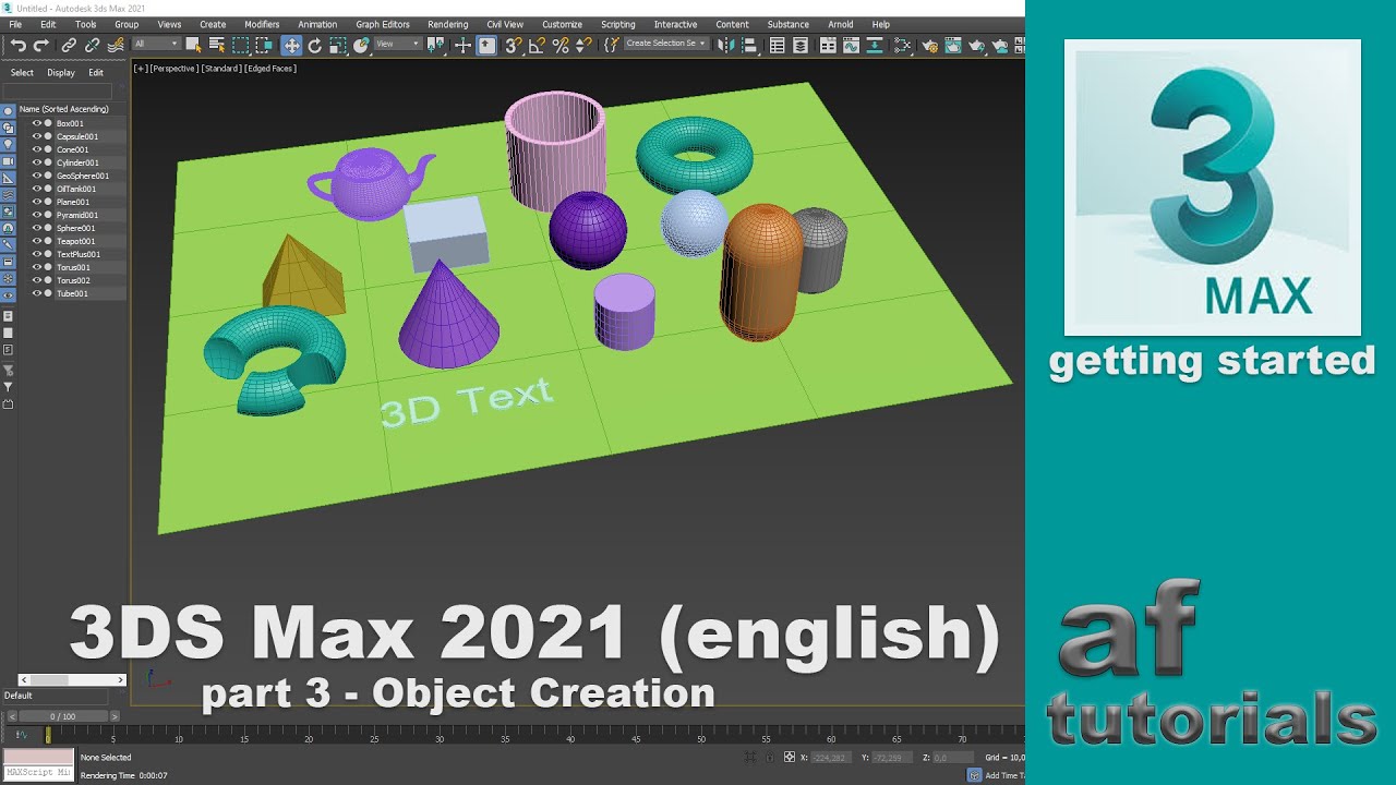 Getting Started in 3DS Max (part 3) - Object Creation