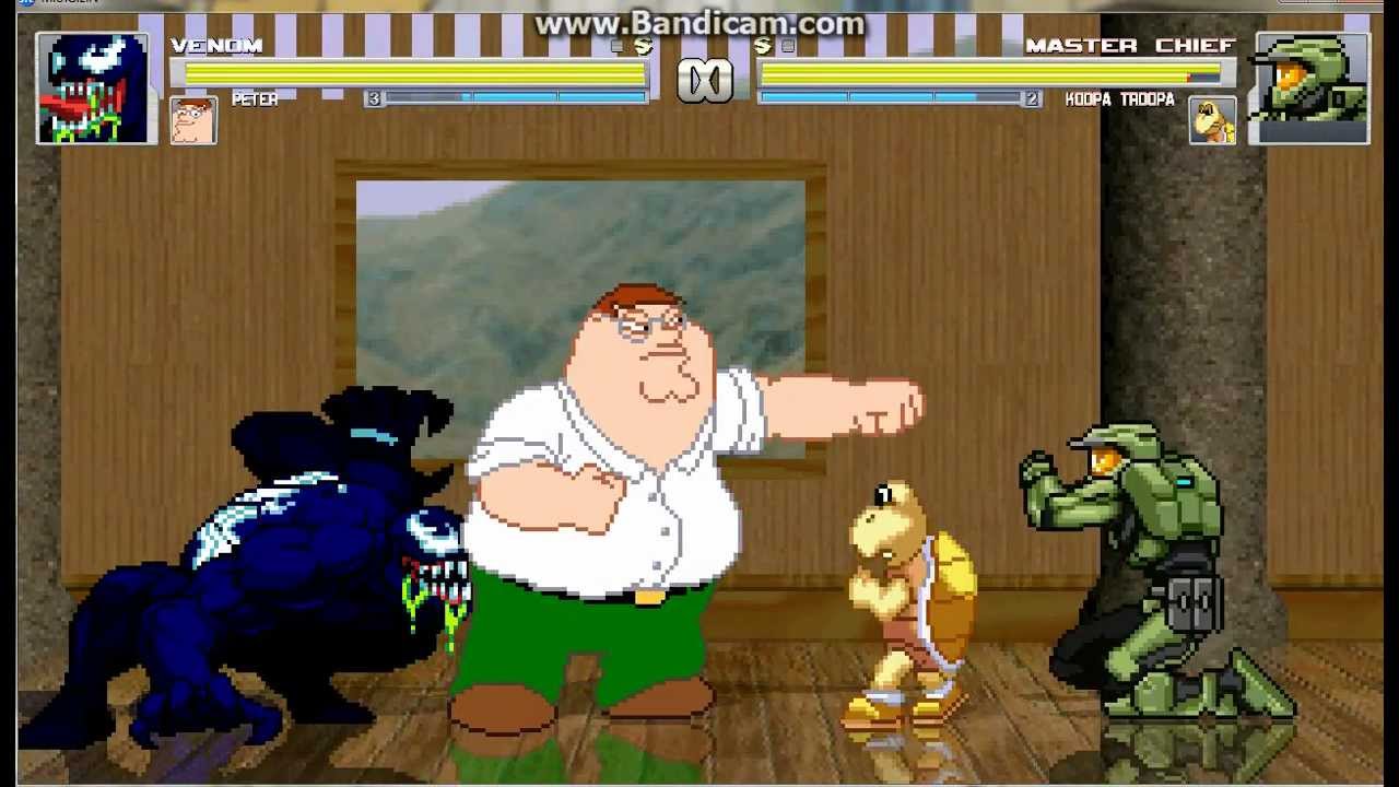 TMS Mugen Battle #8 - Venom and Peter vs Master Chief and Koopa