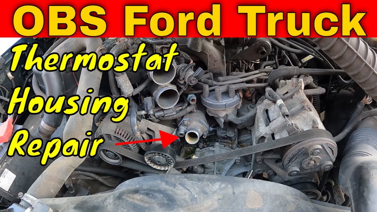 Remove a Frozen Thermostat Housing:  1987-1997 Ford OBS 5.8L Warning!  Torch Required!!