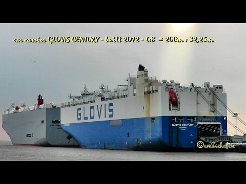 car carrier GLOVIS CENTURY 3FBC5 IMO 9590589 Emden Autotransporter seaship Seeschiff