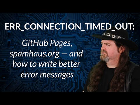 Spamhaus, GitHub Pages, and good error messages