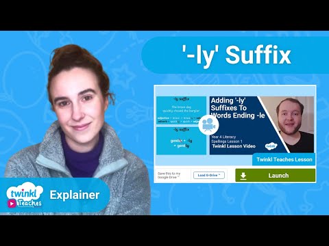 Adding the '-ly' Suffix Video Lessons for Year 4