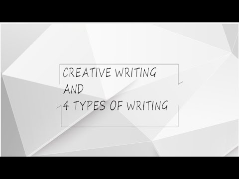 Discussing Creative Writing + Four Types of Writing