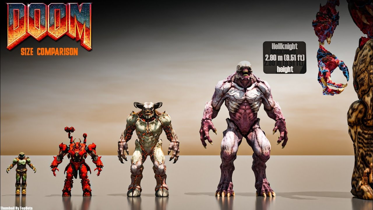 How Big Are DOOM Creatures? Size Comparison