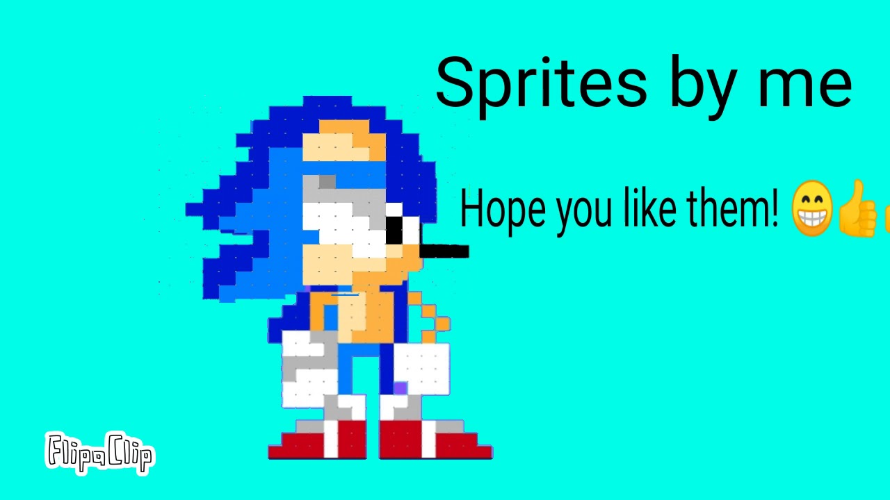 My Custom Sonic Sprite Sheet Test (made by me! 😁😀!)