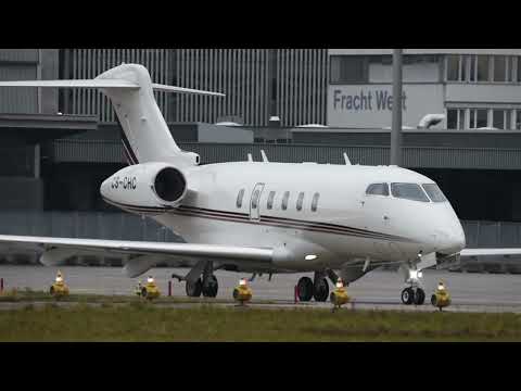 Bombardier Challenger 350 CS-CHC takeoff at Zurich Airport