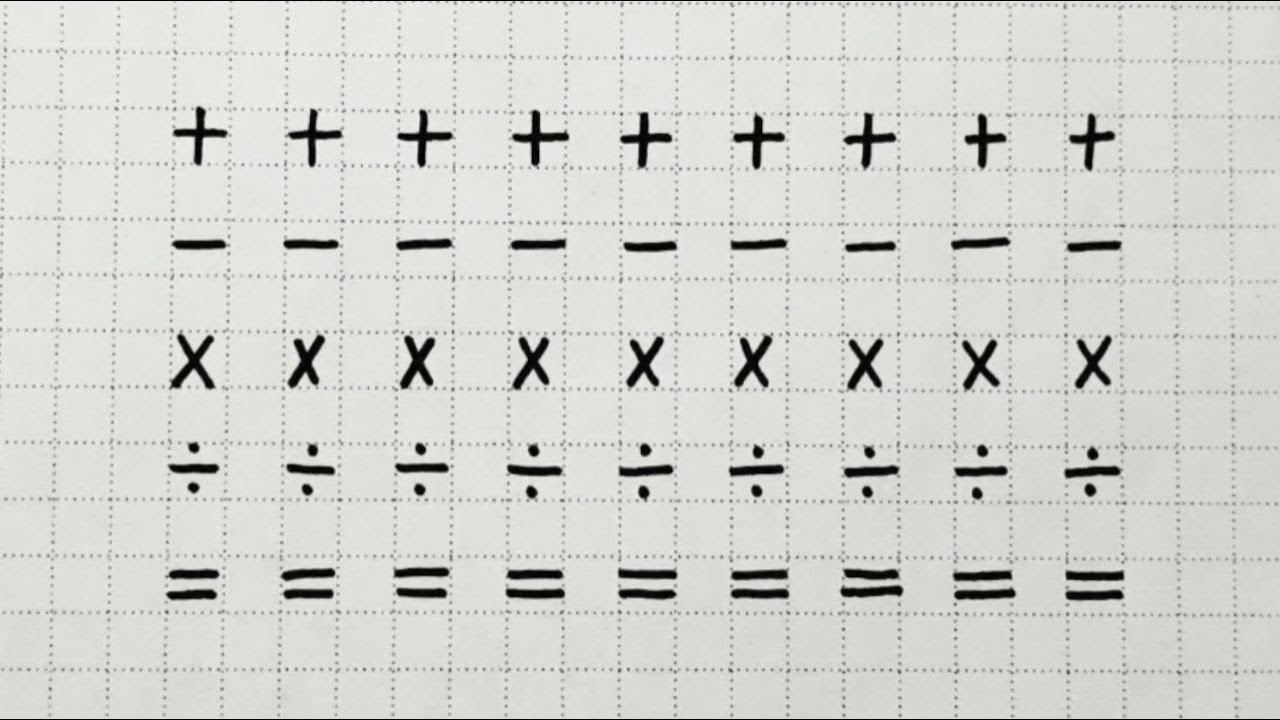 How to Improve Handwriting Easy, Write Basic Mathematical Symbols