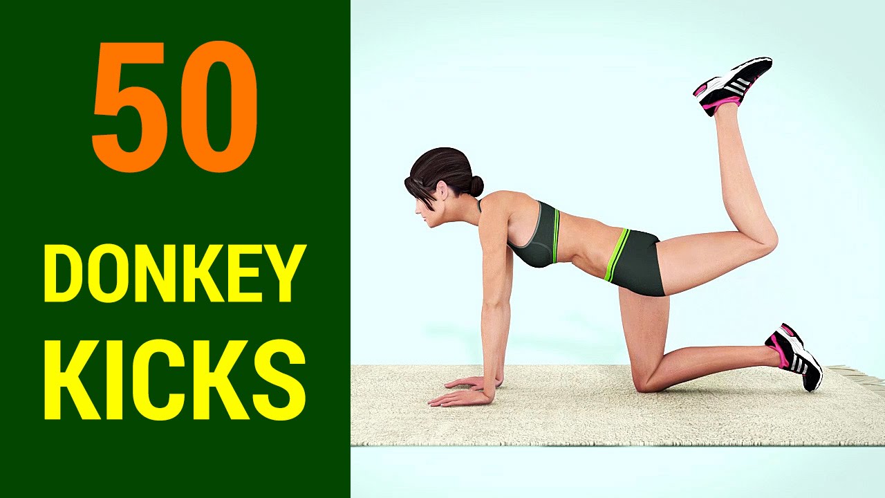50 Donkey Kicks Challenge [Toned and Firm Butt]