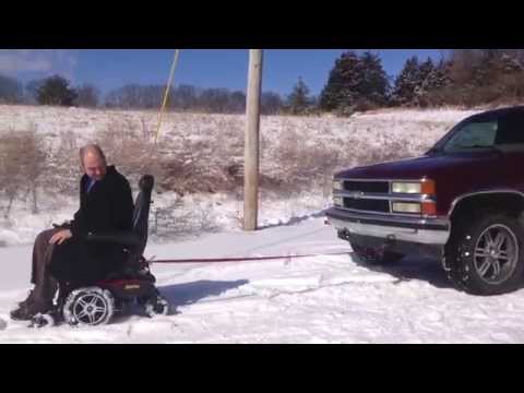 Jazzy Power Chair Towing Pickup Truck