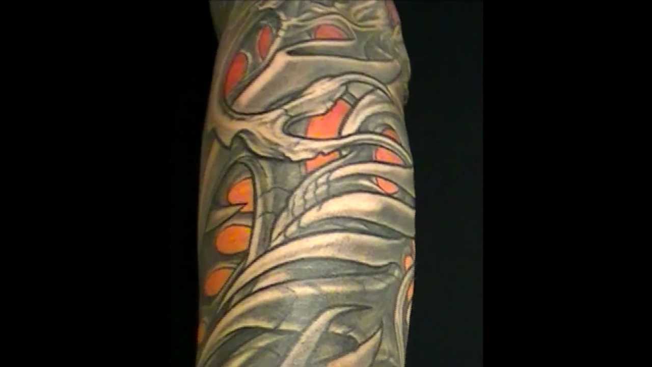 BEAUTY & BEAST (freehand biomechanical tattoo)