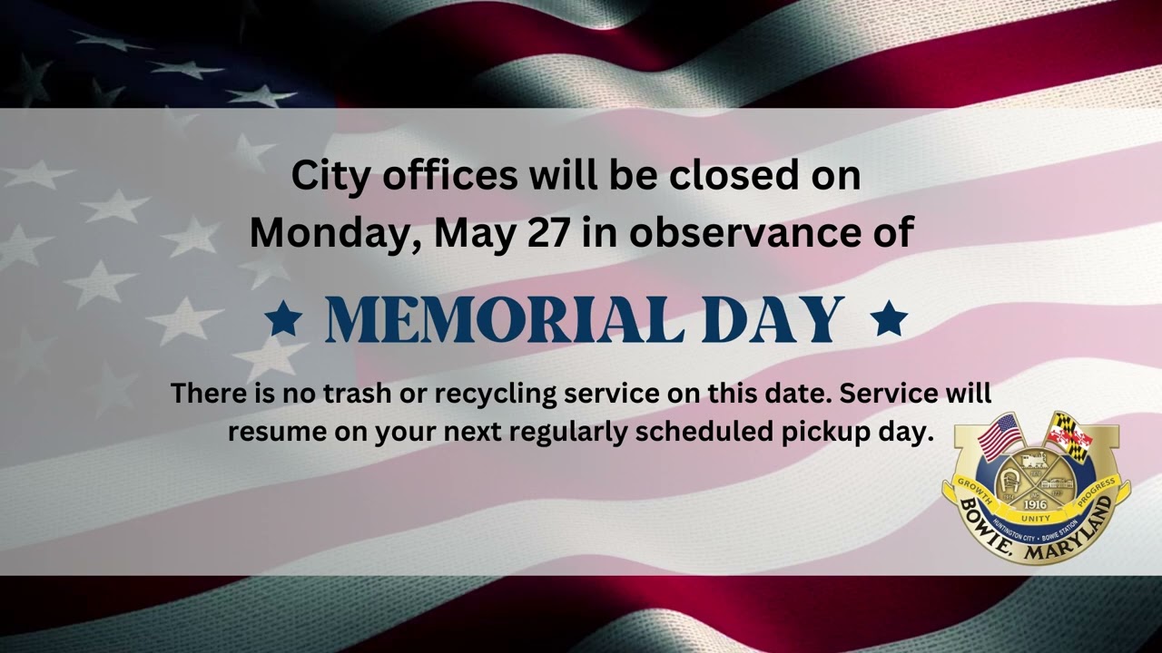 City offices closed on Memorial Day