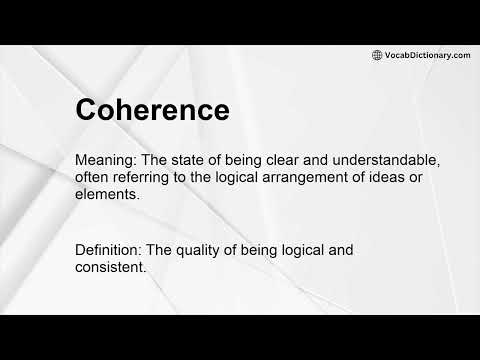 Coherence Meaning