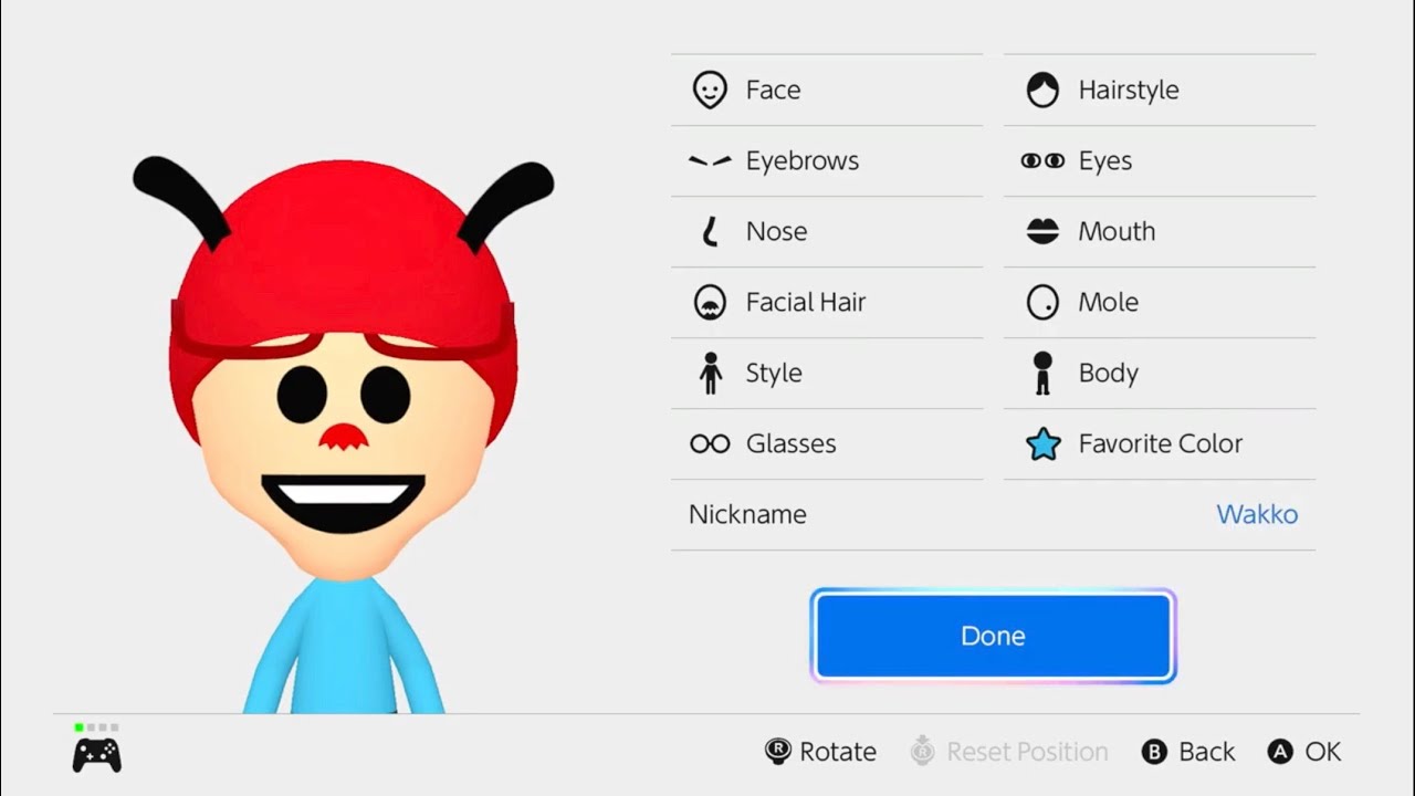 How to make a Wakko Warner mii