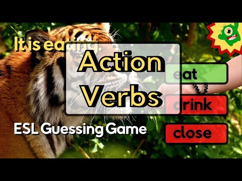 Action verbs for ESL students | English Guessing Game + Free Worksheets