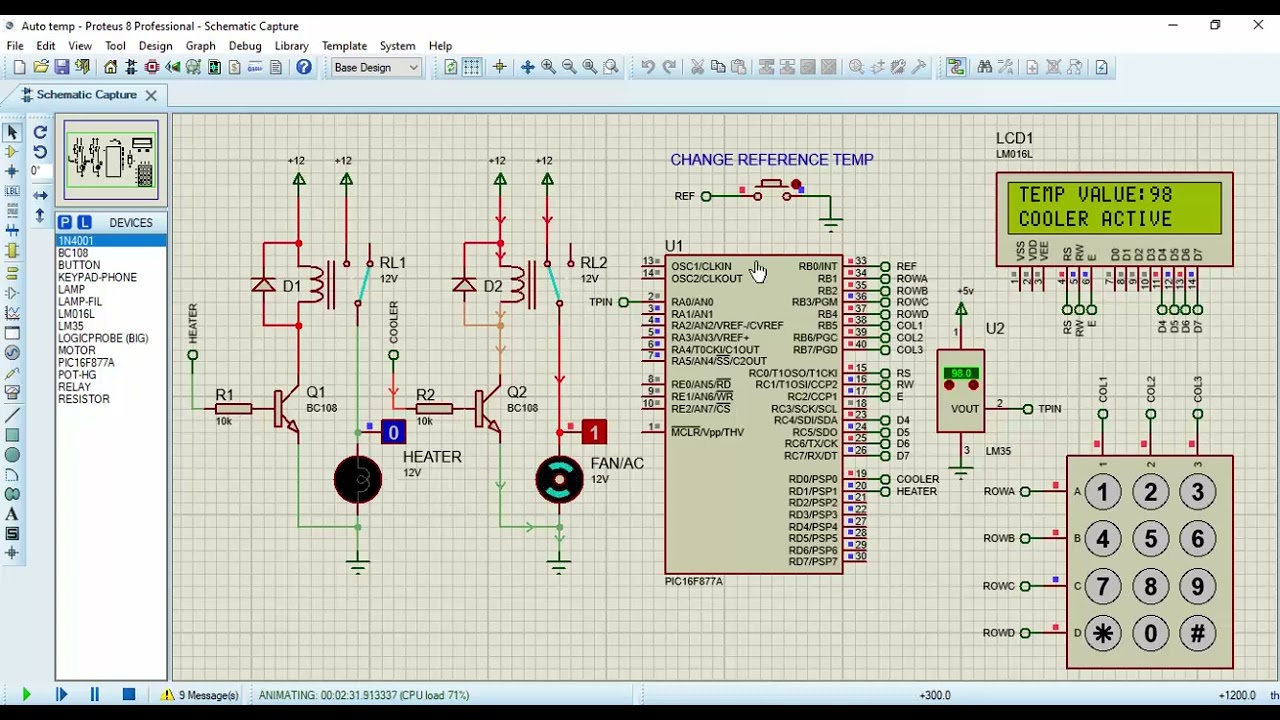 Automatic temperature control system with PIC microcontroller III