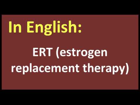 ERT estrogen replacement therapy spanish MEANING