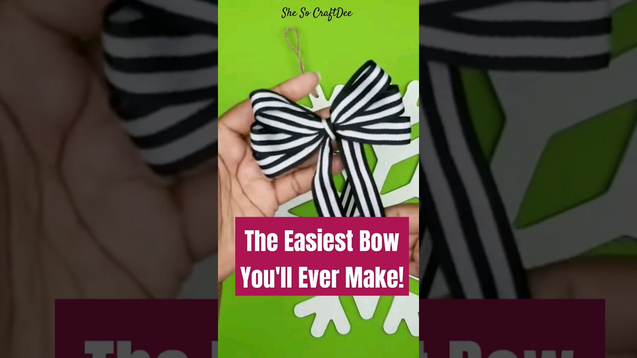 🔥 You Won't BELIEVE How EASY This Quick Bow Is! #bowdiy #shesocraftdee #shorts