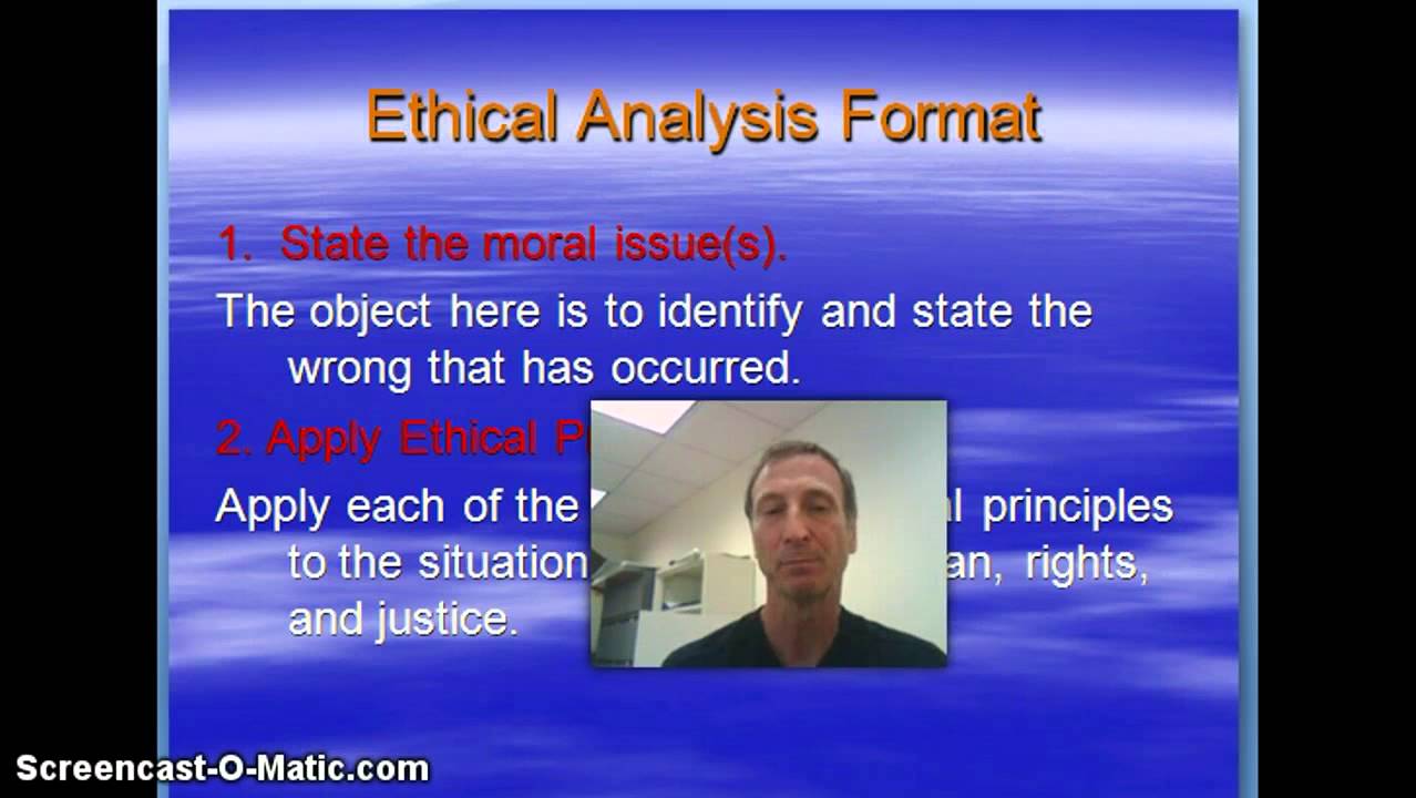 Ethical Analysis Format