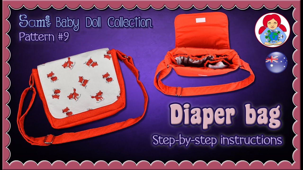 DIY Diaper bag/kindy bag | Sami Baby doll collection pattern #9 • Sami Dolls Tutorials