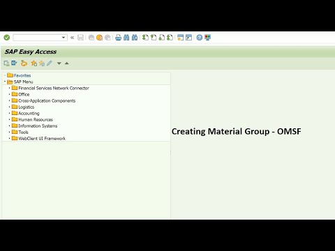 How to create material group in SAP MM