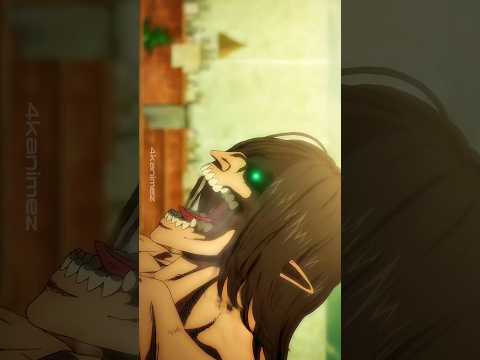 Eren Titan screaming give goosebumps???? | #aot #animeshorts #animeedits |