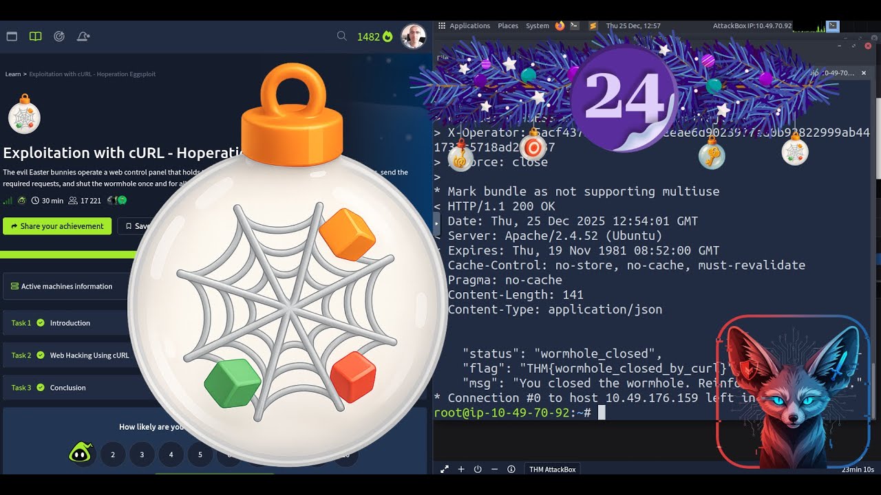TryHackMe Exploitation with cURL - Hoperation Eggsploit - Bonus question  - Advent of Cyber 2025