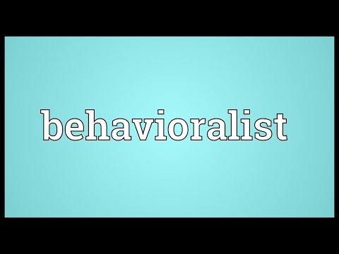 Behavioralist Meaning