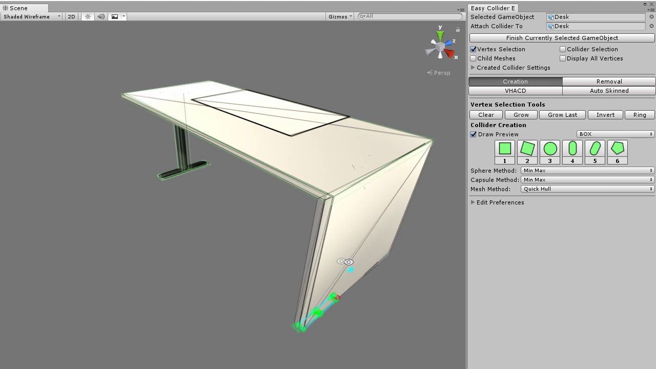 Easy Collider Editor - Desk Colliders