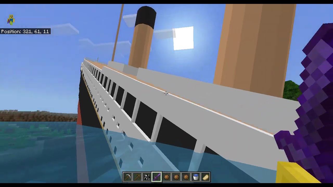 titanic addon sinking animation test