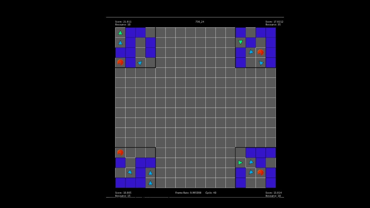 Reward vs. Penalty Simulation for agents evolved using Cartesian Genetic Programming