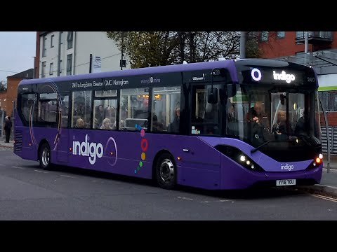Trentbarton 204 (YY18 TOU) | leaving Beeston | Indigo