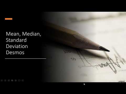 Mean, Median and Standard Deviation with Desmos