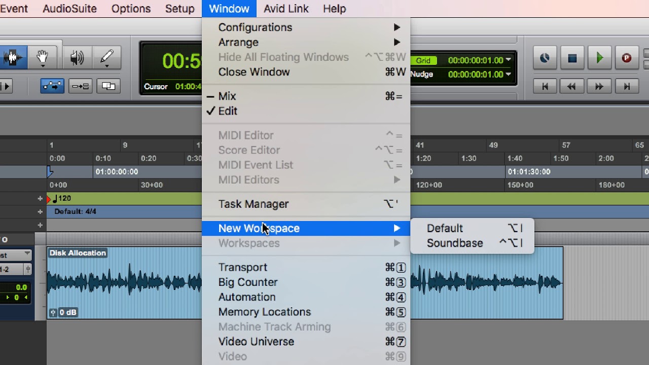 Import Audio and Workspace Browser