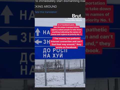 #Ukrainians are dismantling road signs to throw off #Russian troops.