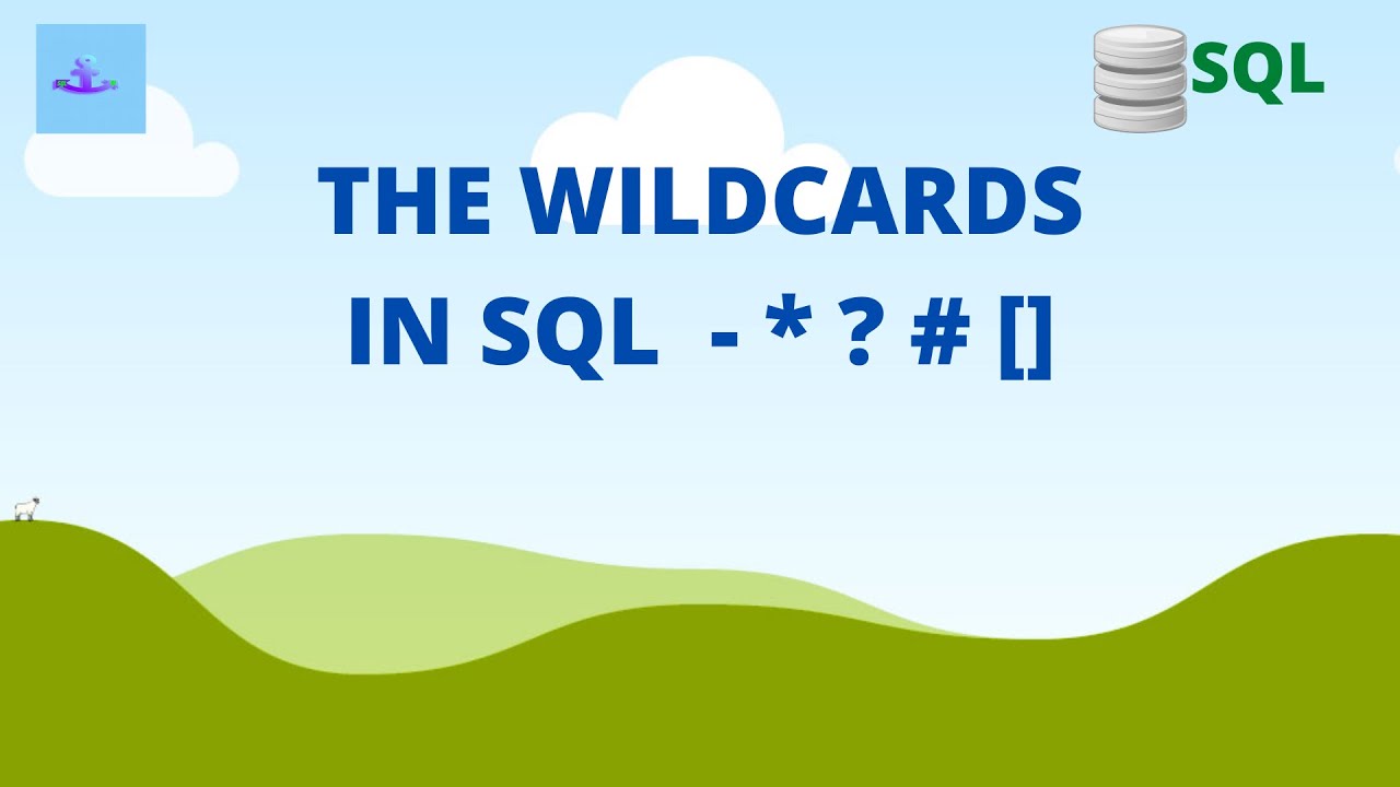 The SQL wildcards | SQL tutorial